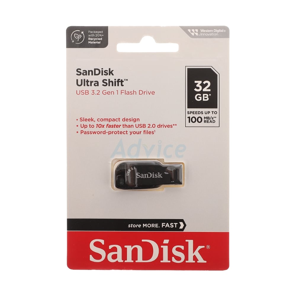 32GB Flash Drive SANDISK Ultra Shift (SDCZ410) Black