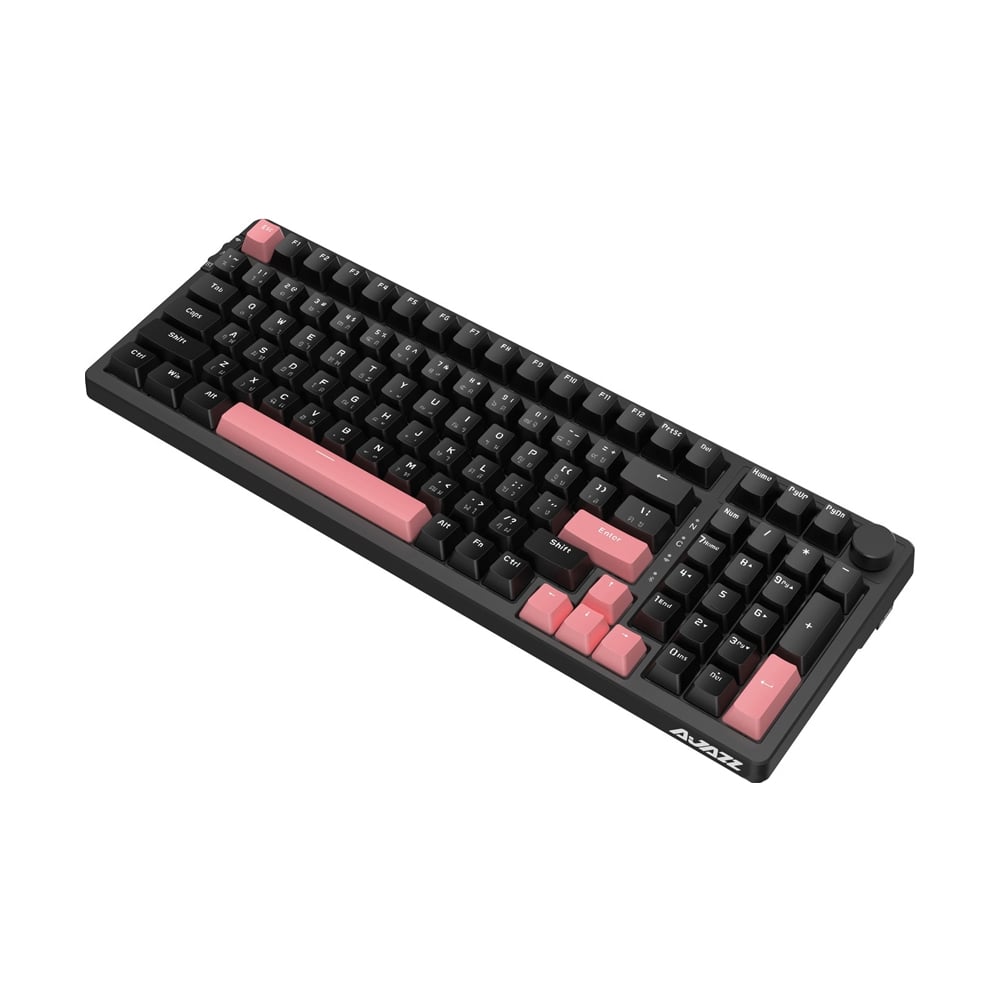 WIRELESS/BLUETOOTH KEYBOARD AJAZZ AK992 MURKY BLUSH - RED SWITCH