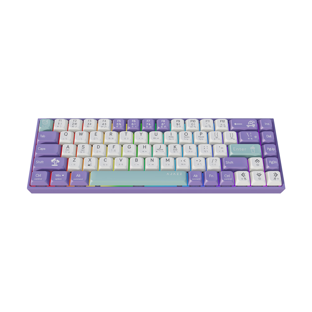 KEYBOARD AJAZZ AK681 SUMMER PURPLE (RED SWITCH คีย์บอร์ด)