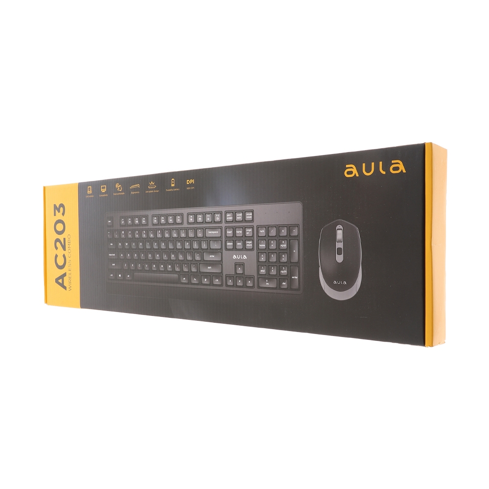 2IN1 WIRELESS KEYBOARD AULA AC203 BLACK