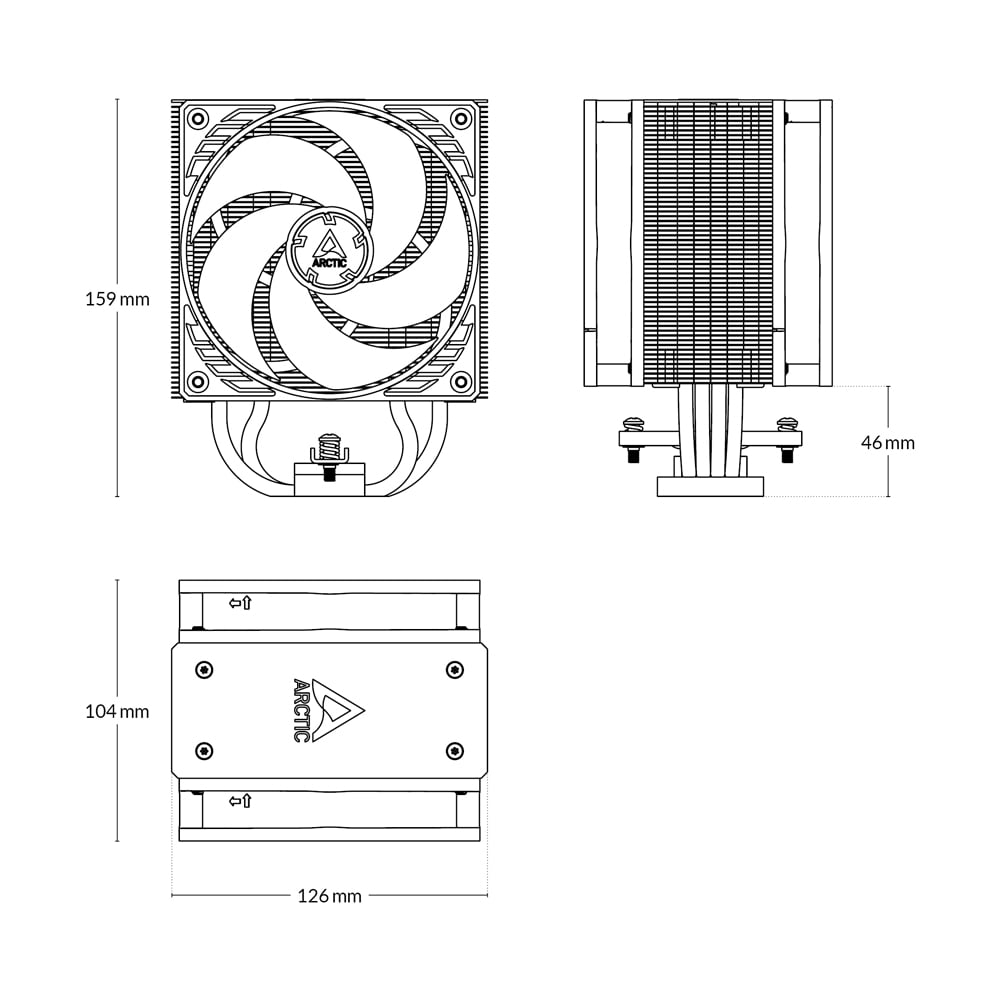 CPU COOLER ARCTIC FREEZER 36 BLACK