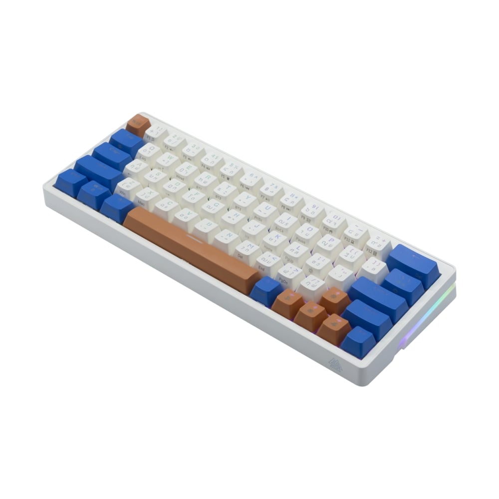 WIRELESS/BLUETOOTH KEYBOARD EGA CIY CMK6 WHITE/BLUE/BROWN - RED SWITCH