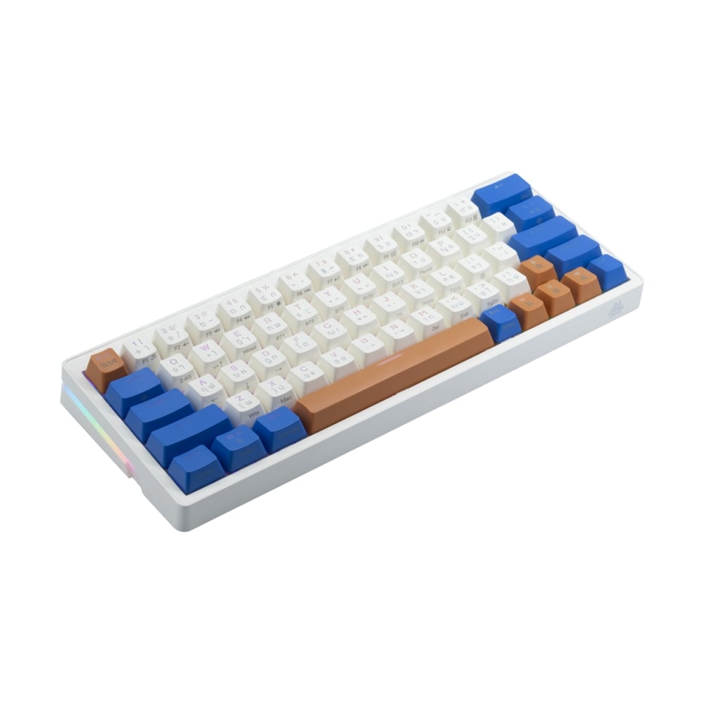 WIRELESS/BLUETOOTH KEYBOARD EGA CIY CMK6 WHITE/BLUE/BROWN - RED SWITCH