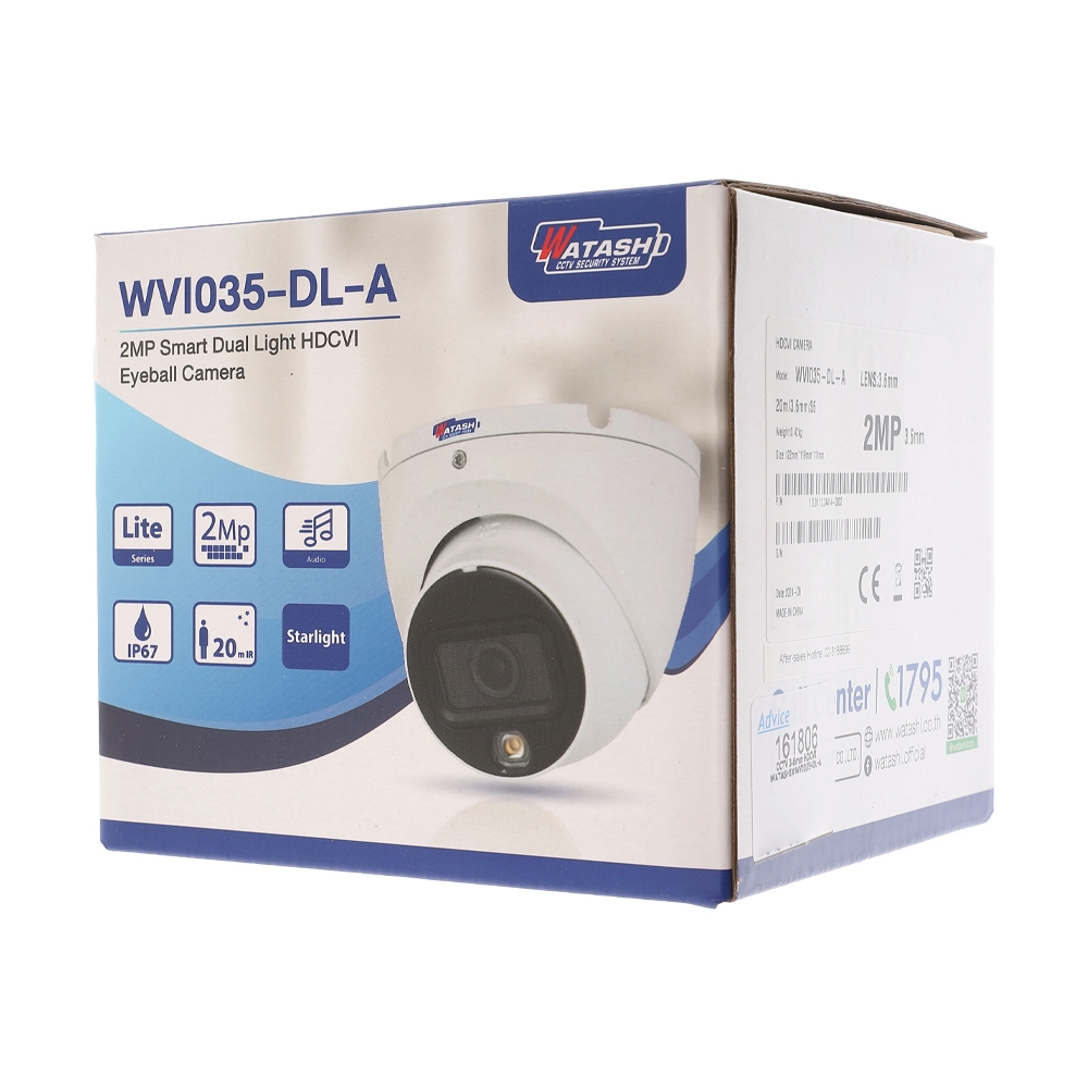 CCTV 3.6mm HDCVI WATASHI#WVI035-DL-A