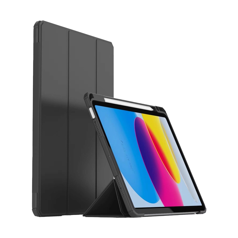 Mutural Clear Folio with Apple Pencil Holder Black - iPad Gen10 (CB251 ...