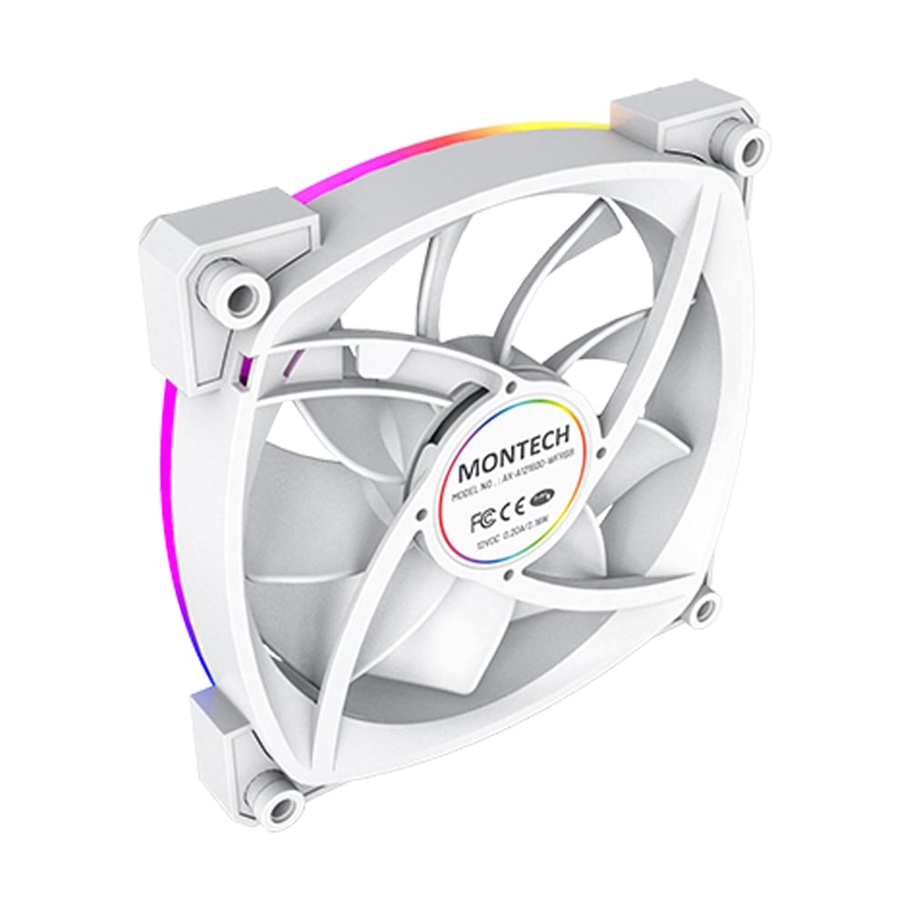 FAN CASE 12CM MONTECH AX120 PWM FAN X 3 WHITE