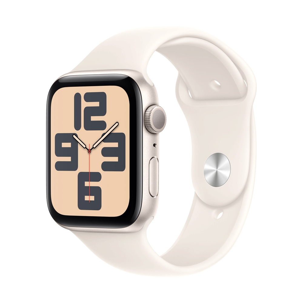 Apple Watch SE GPS 44mm Starlight Aluminium Case with Starlight Sport ...