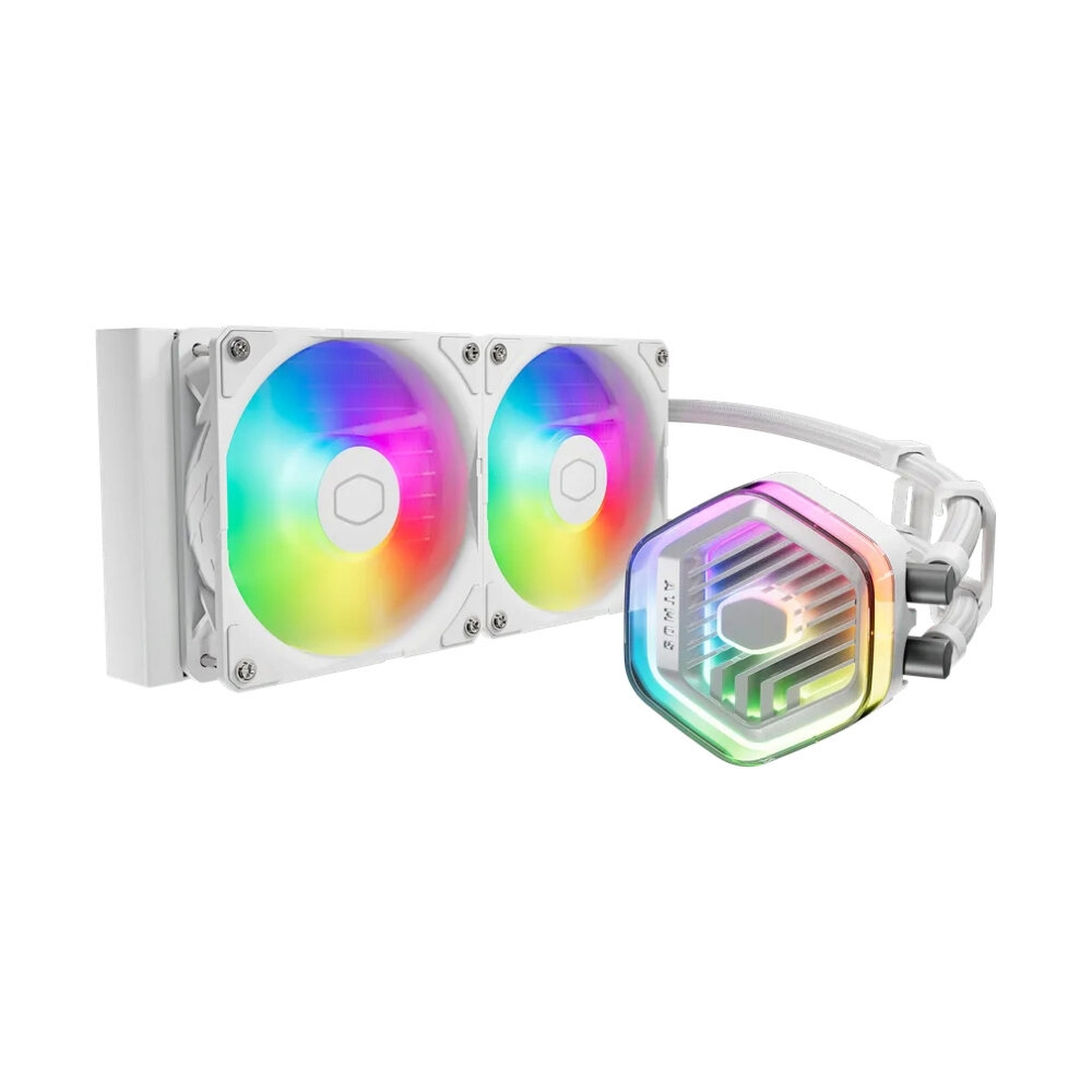 LIQUID COOLING COOLER MASTER MASTERLIQUID 240 ATMOS ARGB WHITE EDITIO ...