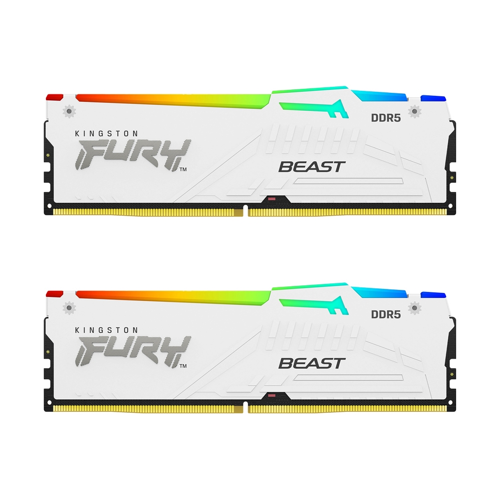 RAM DDR5(6000) 32GB (16GBX2) KINGSTON FURY BEAST RGB WHITE ...