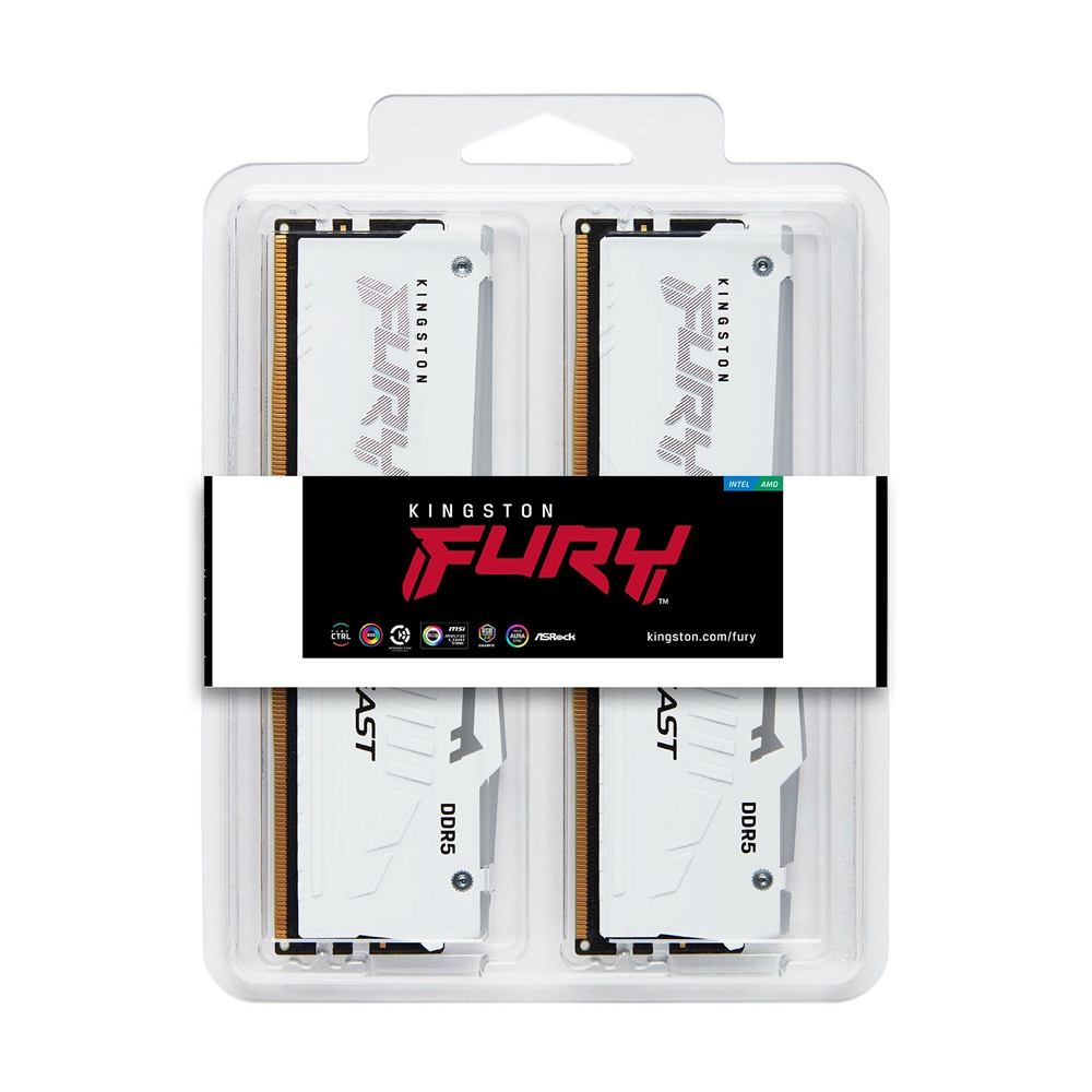 RAM DDR5(6000) 32GB (16GBX2) KINGSTON FURY BEAST RGB WHITE ...