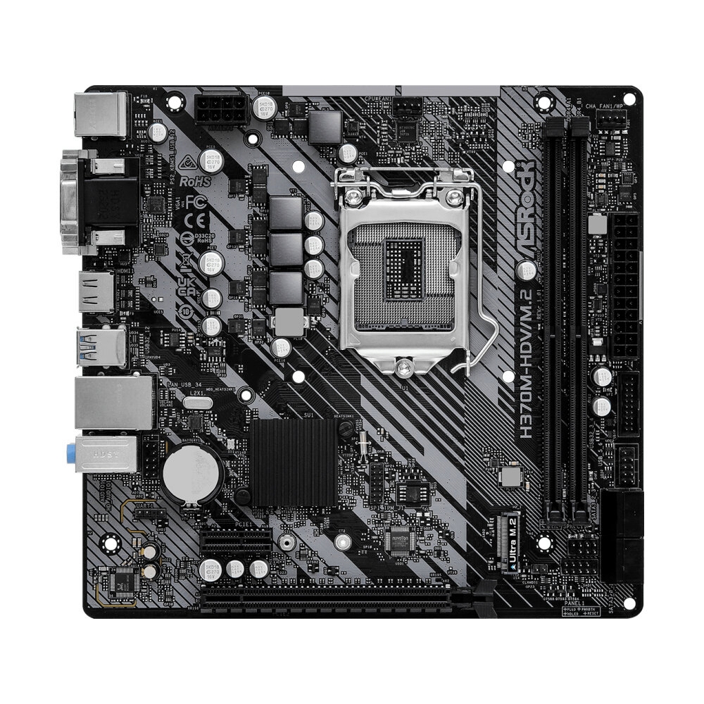 MAINBOARD (1151V2) ASROCK H370M-HDV/M.2 DDR4