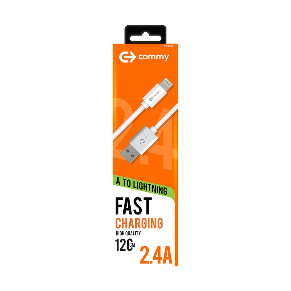 1.2M Cable USB To iPhone COMMY (DC249L) White | Advice จ.กรุงเทพฯ สาขา ...