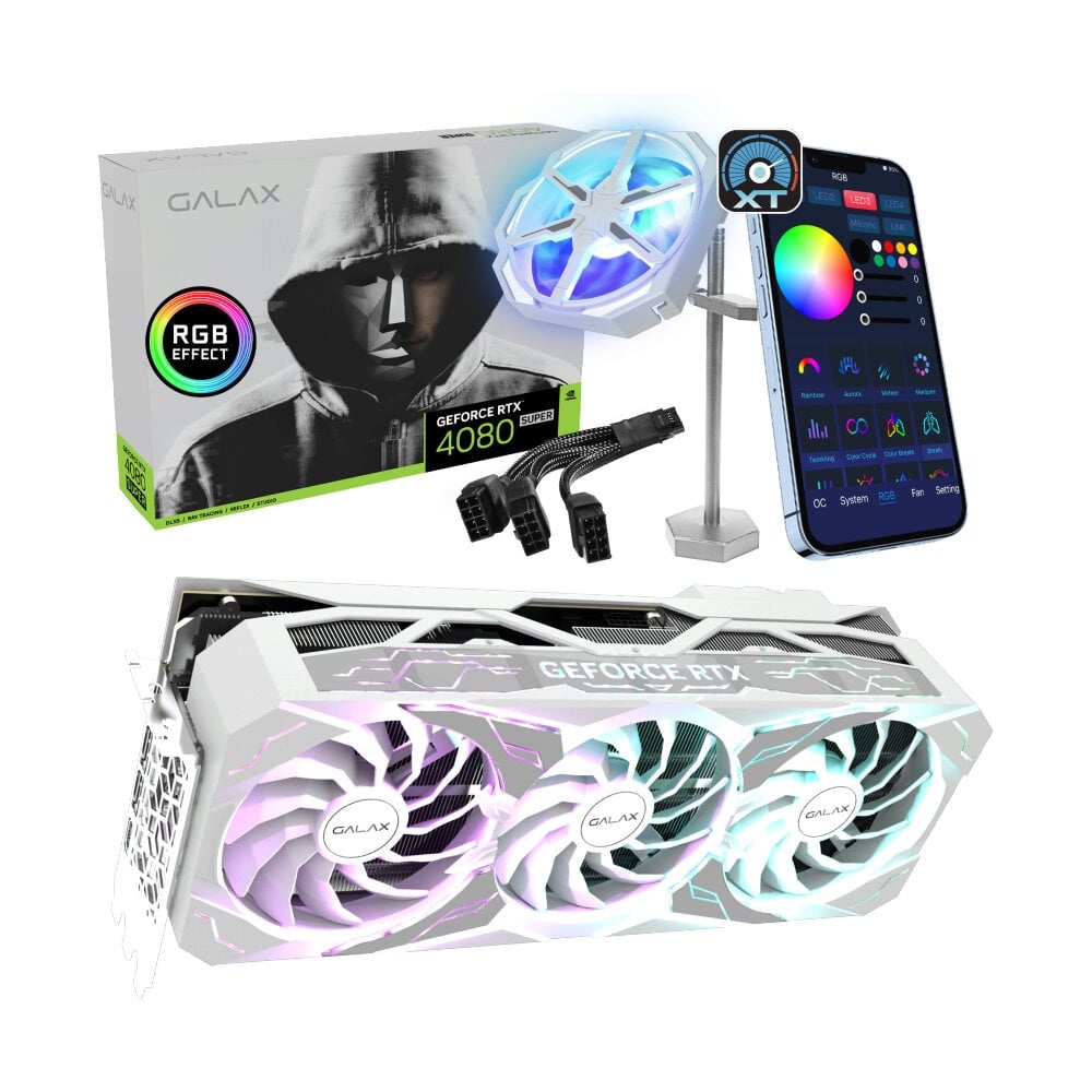 VGA GALAX GEFORCE RTX 4080 SUPER SG 1-CLICK WHITE OC - 16GB GDDR6X