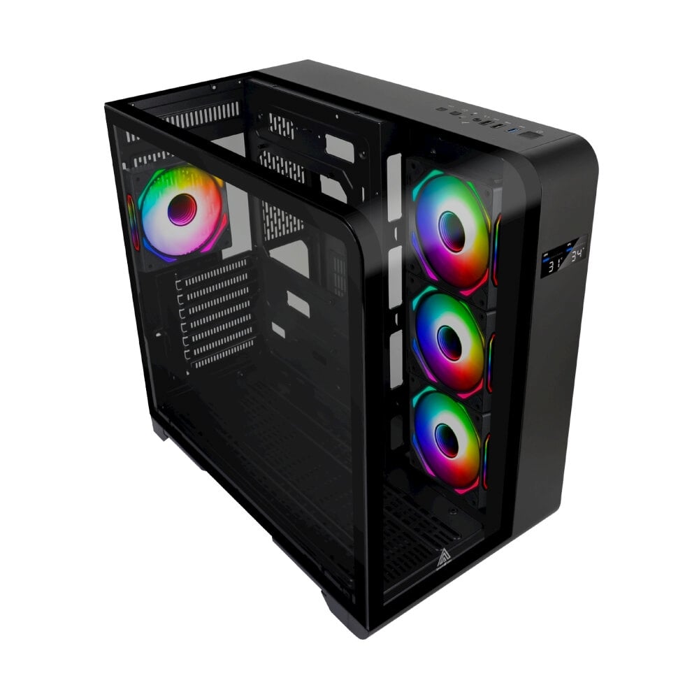 ATX CASE (NP) TSUNAMI ADVENTURE SKY PLUS II KK 1267 K *4 ARGB BLACK ...