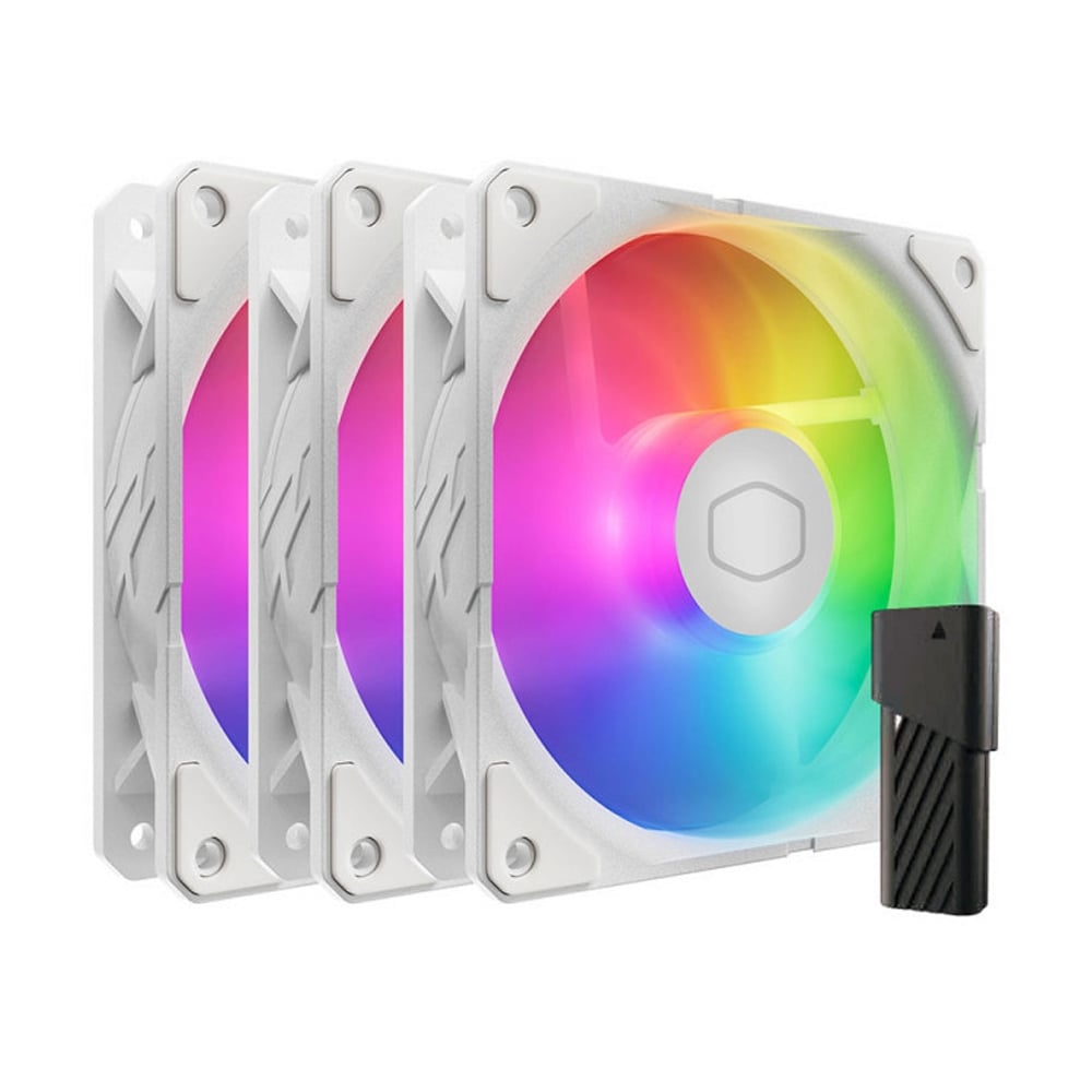 FAN CASE 12CM COOLER MASTER SICKLEFLOW EDGE 120 ARGB WHITE EDITION 3IN1 ...