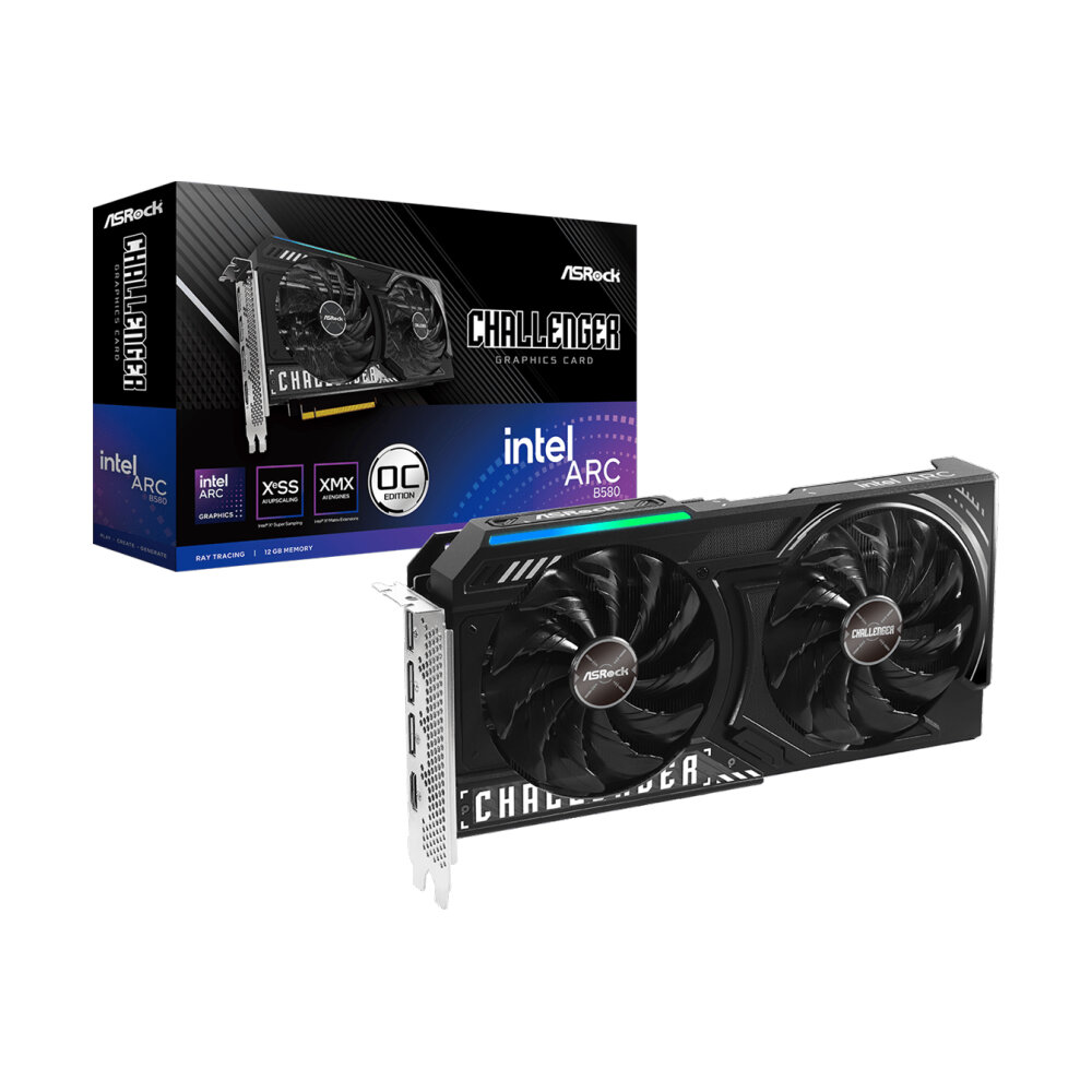 VGA ASROCK INTEL ARC B580 CHALLENGER OC - 12GB GDDR6
