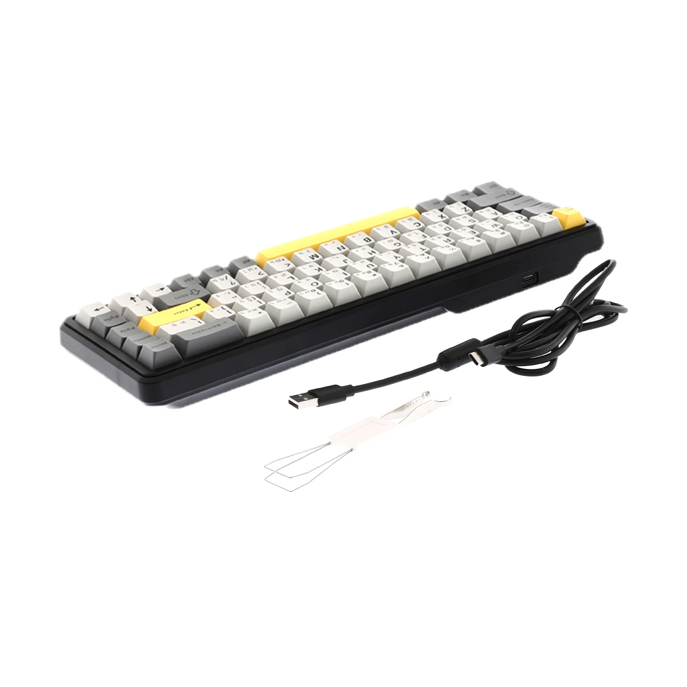 KEYBOARD AJAZZ AK680MAX HE HIFI RGB (STARRY NIGHT)(BLACK-GREY-YELLOW)
