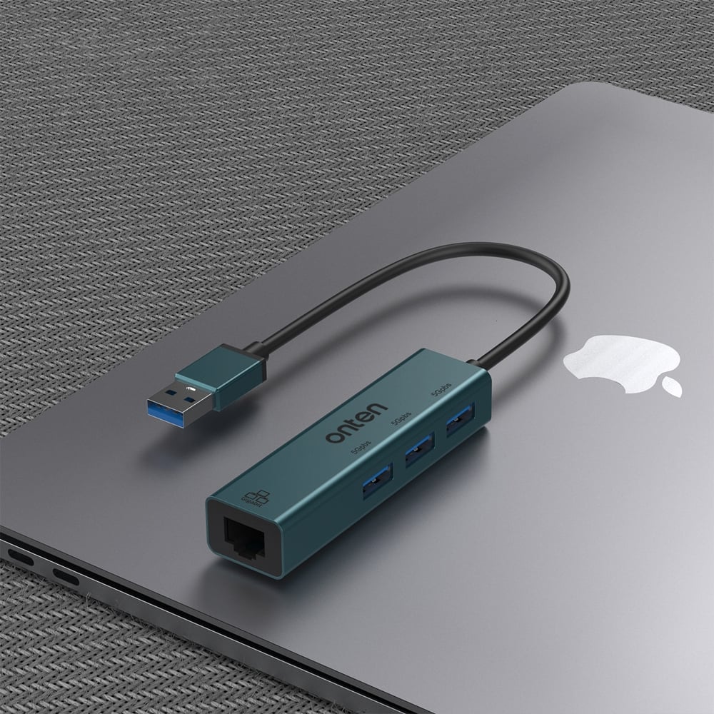 3 Port USB HUB V3.0 + LAN ONTEN (OTN-5220)