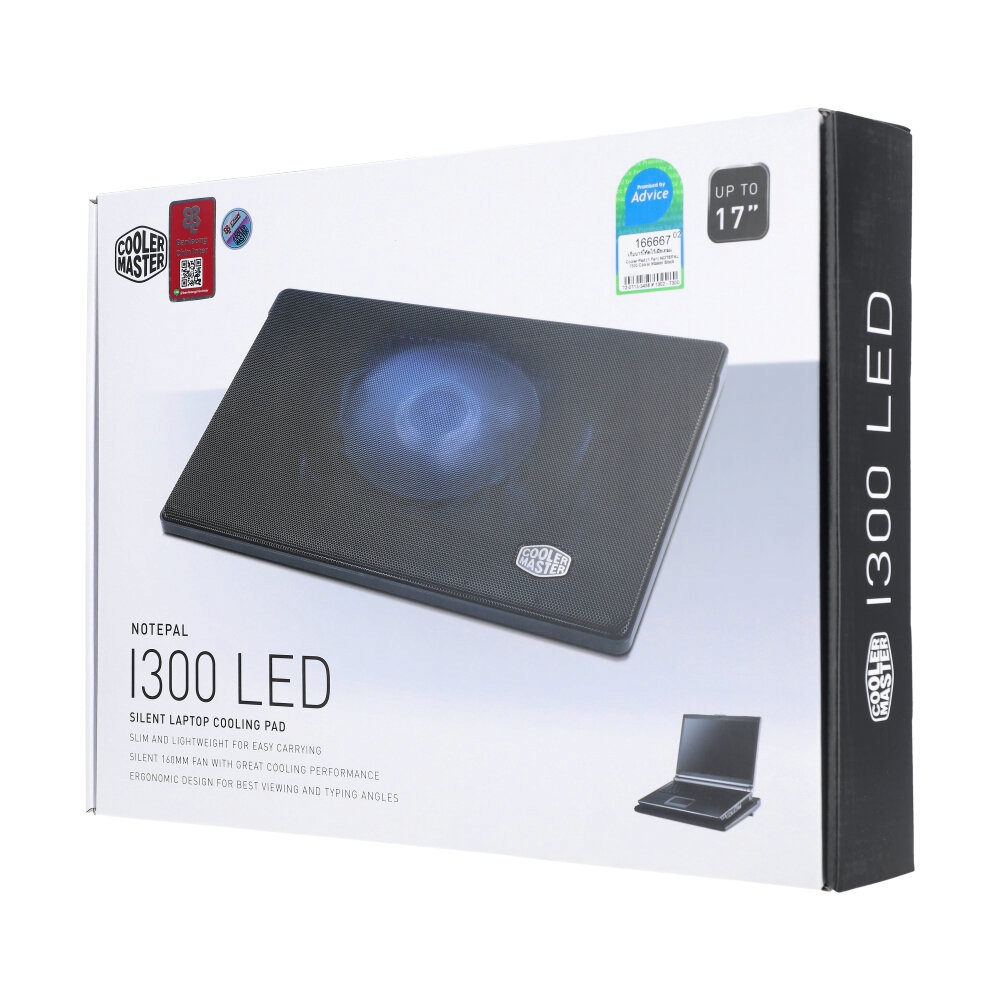 Cooler Pad (1 Fan) COOLER MASTER NOTEPAL I300 Black