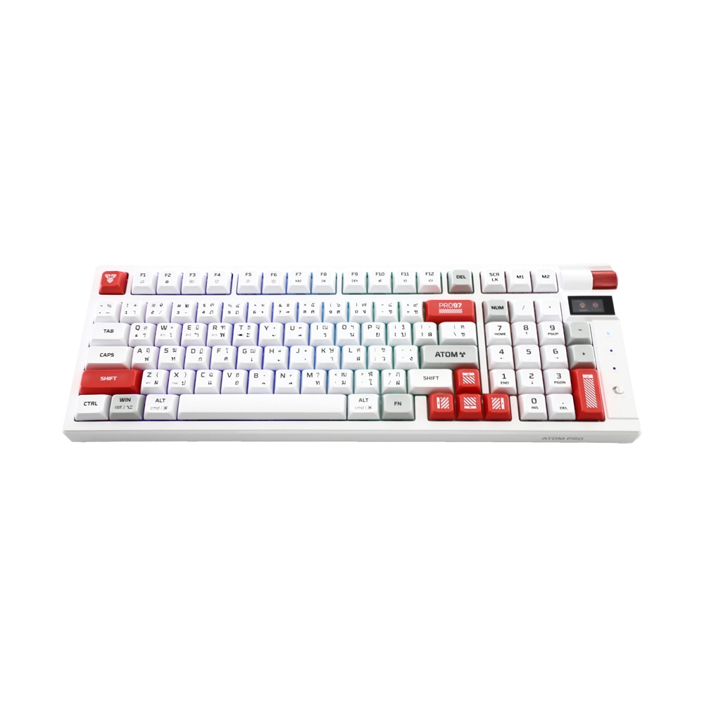 WIRELESS/BLUETOOTH KEYBOARD FANTECH MK918 WHITE - RED-SWITCH
