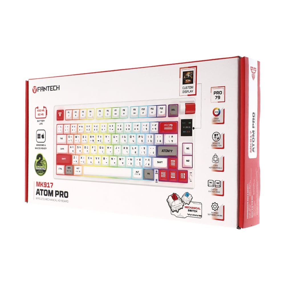 คีย์บอร์ดไร้สาย Fantech MK917 Wireless Mechanical Gaming Keyboard (EN ...