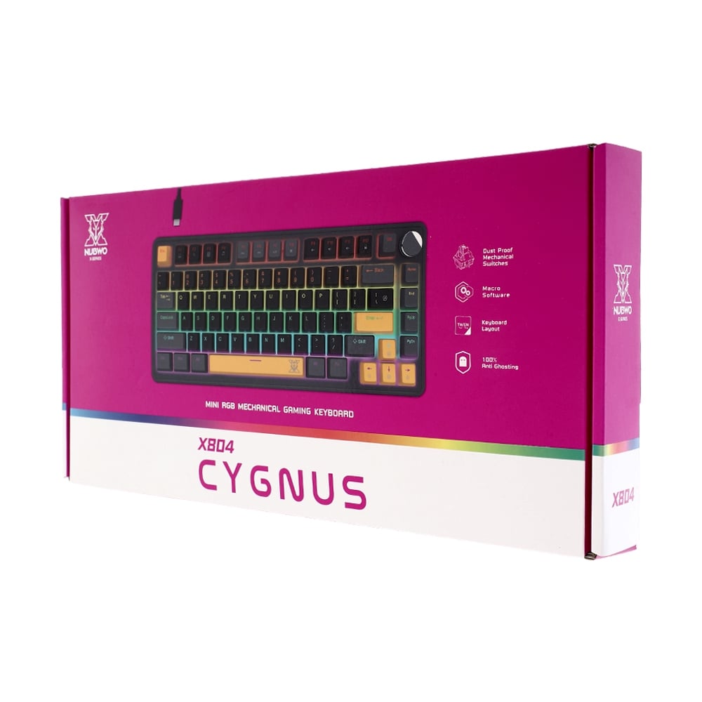 K/B NUBWO-X804 GRAY/BLACK (RED SW)