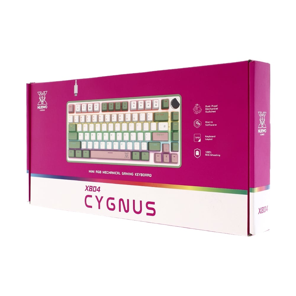 KEYBOARD NUBWO-X804 WHITE/MATCHA BLUE-SWITCH