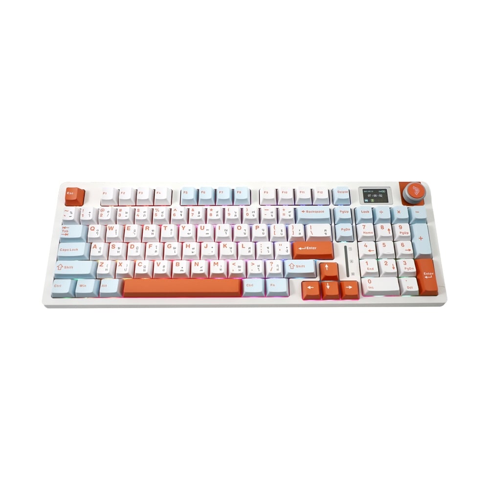 WIRELESS/BLUETOOTH KEYBOARD AULA S98PRO BLUE/WHITE/ORANGE NIMBUS SWITCH