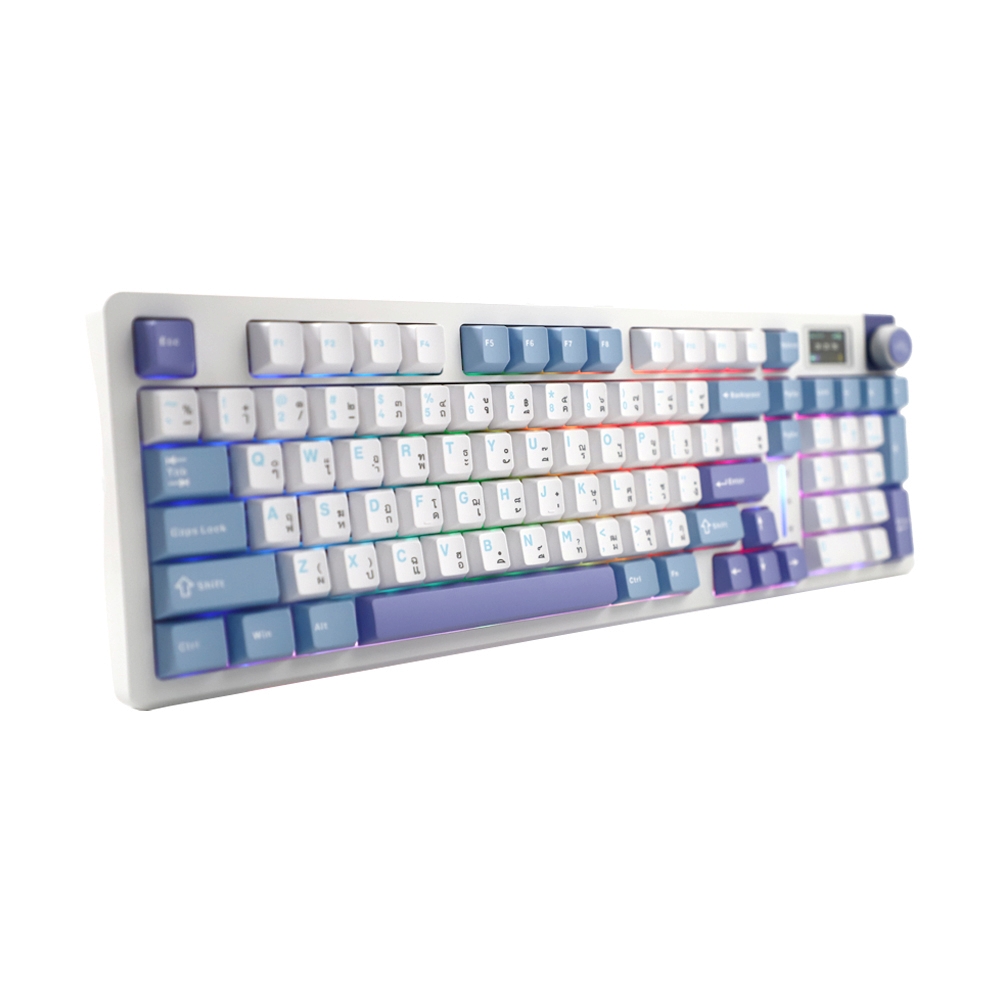 WIRELESS/BLUETOOTH KEYBOARD AULA S98PRO LIGHT BLUE/WHITE/DARK PURPLE ...