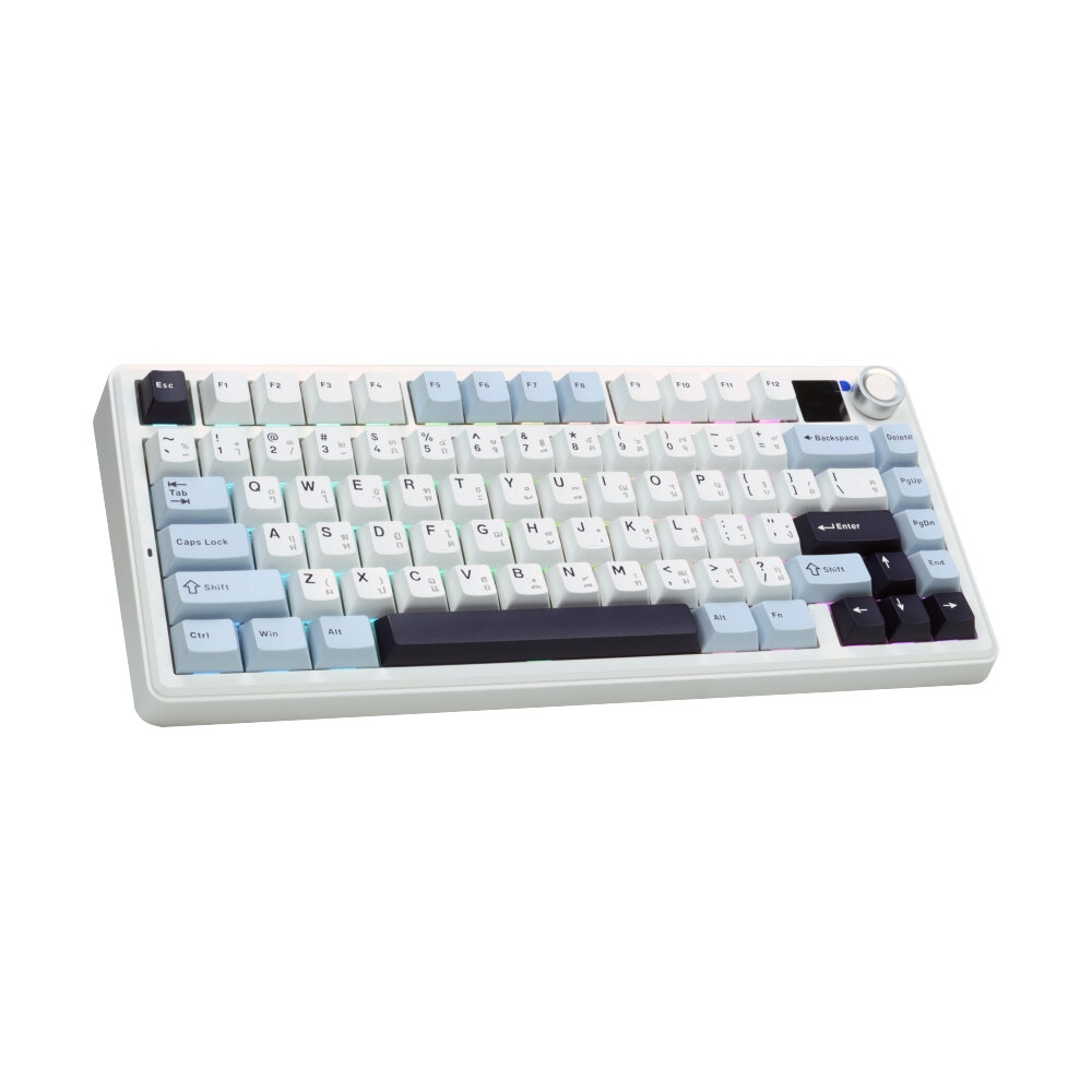 WIRELESS/BLUETOOTH KEYBOARD AULA F75MAX LIGHT BLUE/WHITE/DARK PURPLE ...