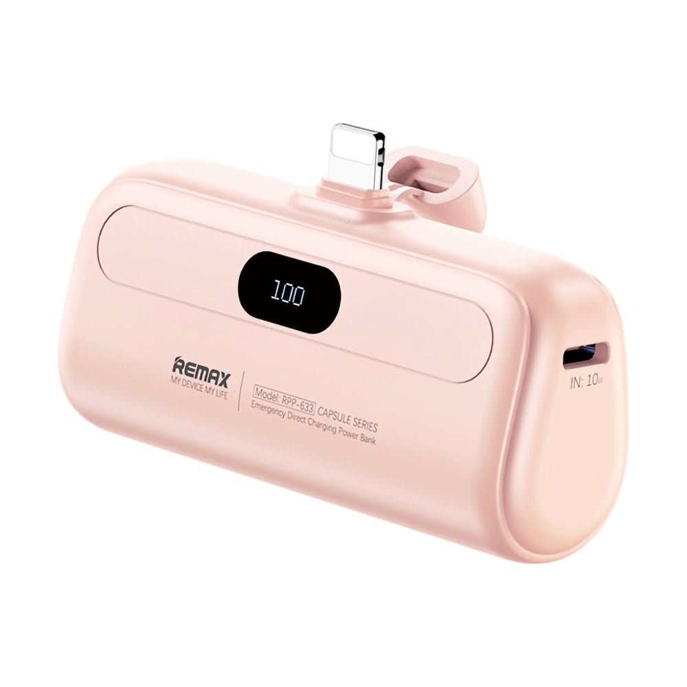POWER BANK 5000 mAh REMAX (RPP-633,Lightning) Pink