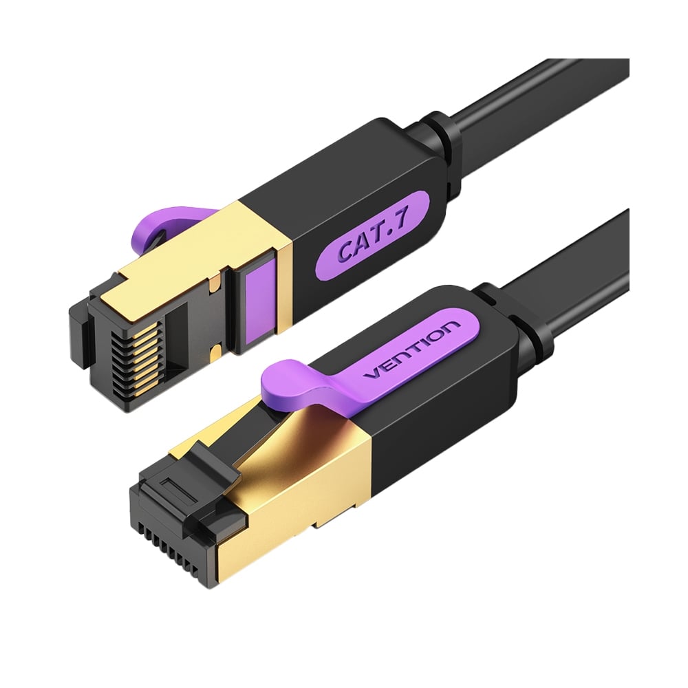 CAT7 UTP Flat Cable 10m. VENTION (ICABL) 'Black'