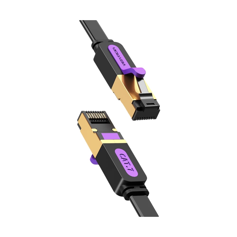 CAT7 UTP Flat Cable 10m. VENTION (ICABL) 'Black'