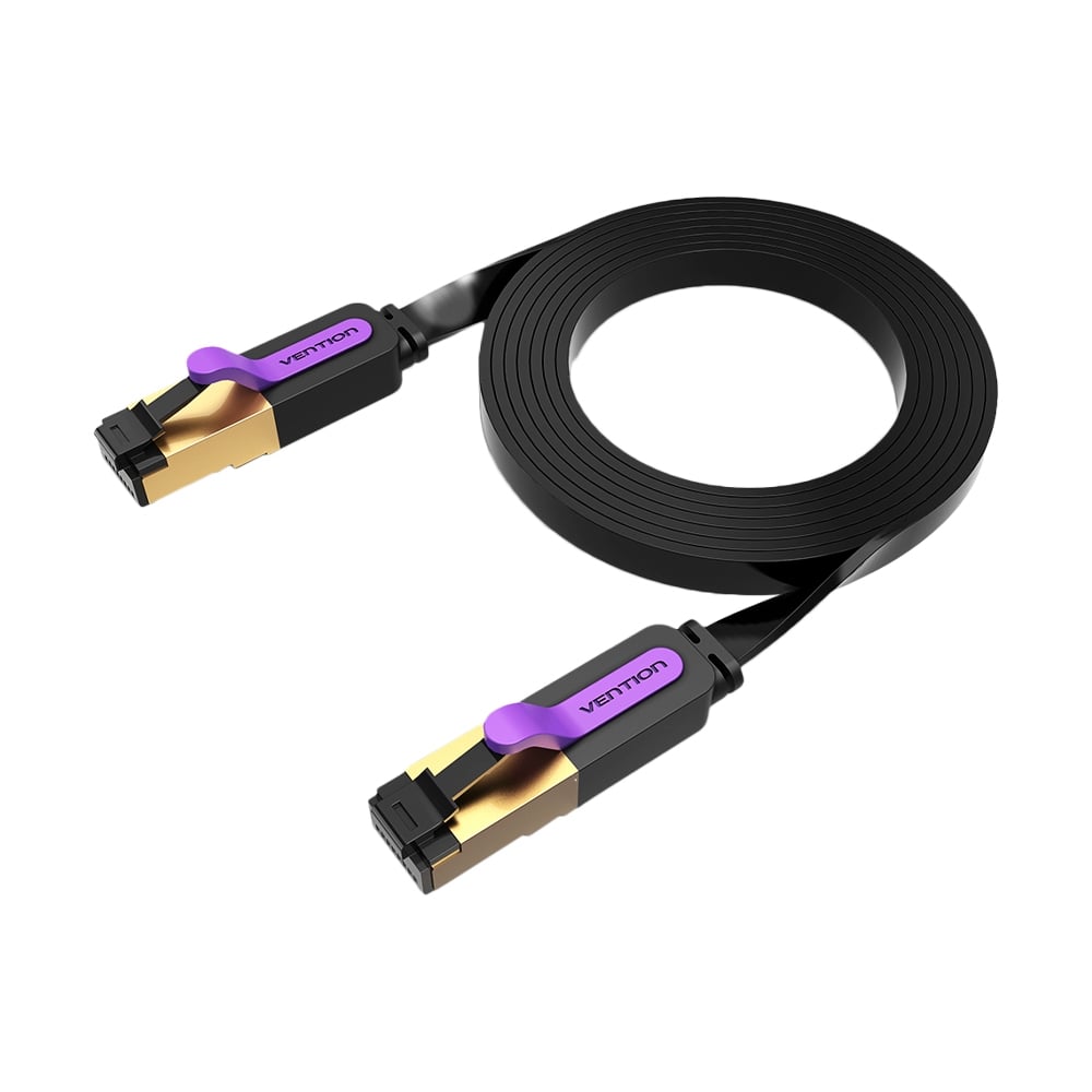 CAT7 UTP Flat Cable 10m. VENTION (ICABL) 'Black'