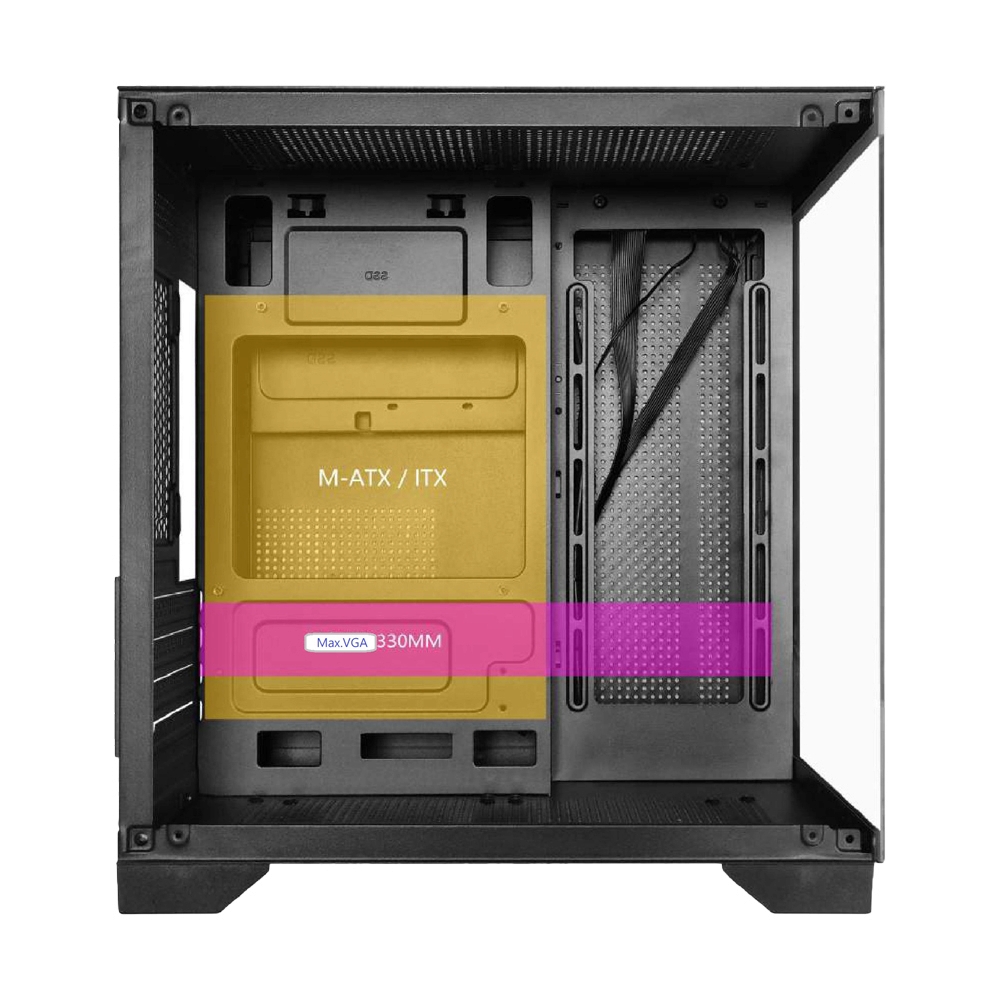 mATX CASE (NP) ITSONAS Quantum ARGB BLACK