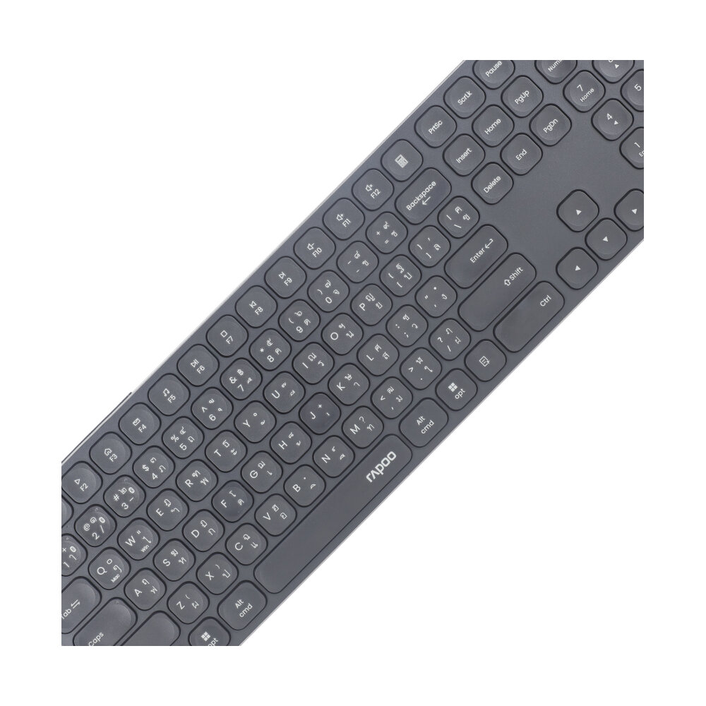 KEYBOARD WIRELESS RAPOO E9550L ULTRA-SLIM DARK GRAY (BLUETOOTH)