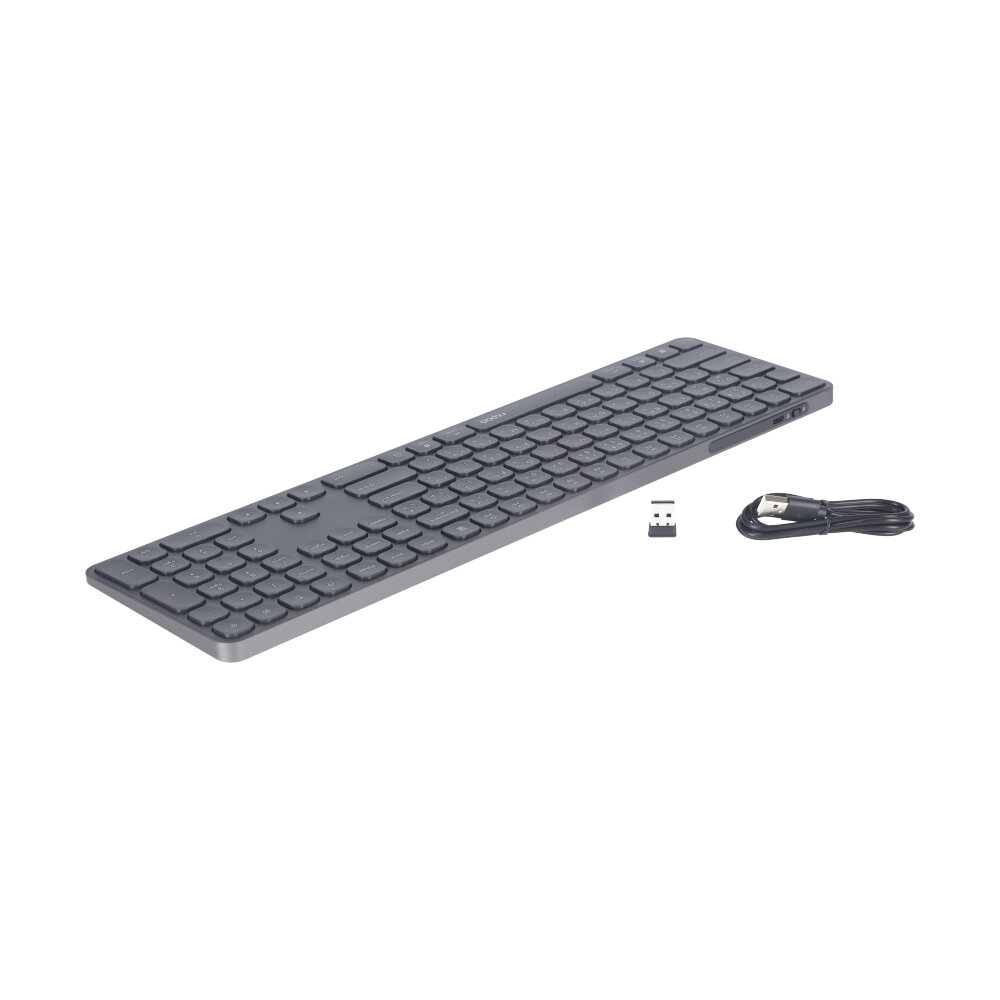 KEYBOARD WIRELESS RAPOO E9550L ULTRA-SLIM DARK GRAY (BLUETOOTH)