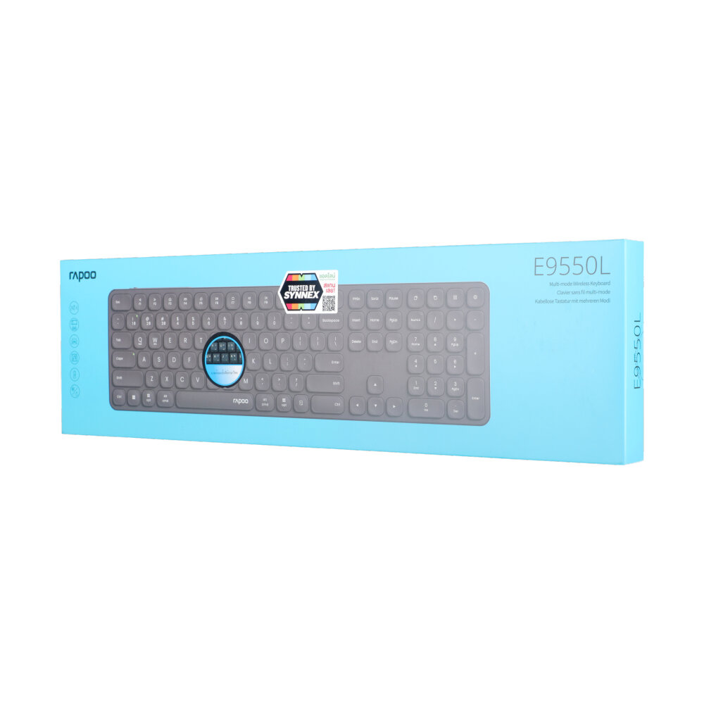 KEYBOARD WIRELESS RAPOO E9550L ULTRA-SLIM DARK GRAY (BLUETOOTH)