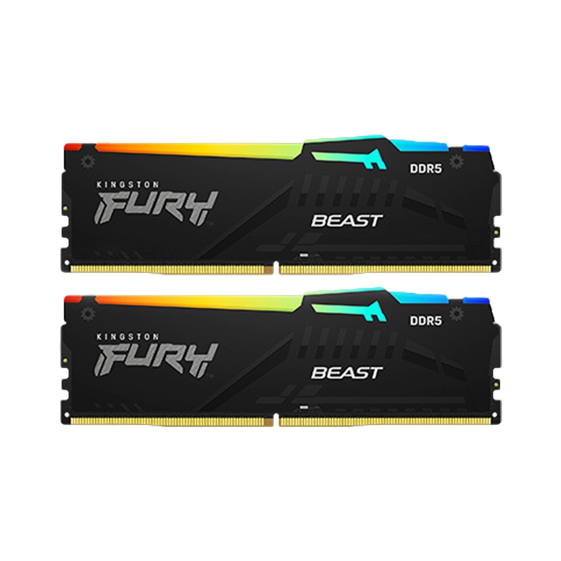 RAM DDR5(6000) 32GB (16GBX2) KINGSTON BEAST RGB BLACK (KF560C36BBE2AK2-32)