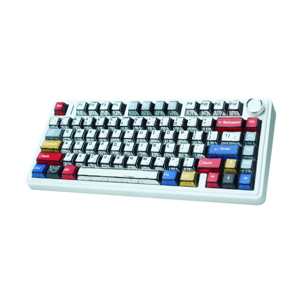 WIRELESS/BLUETOOTH KEYBOARD AULA F75 COMICS GREEN SWITCH