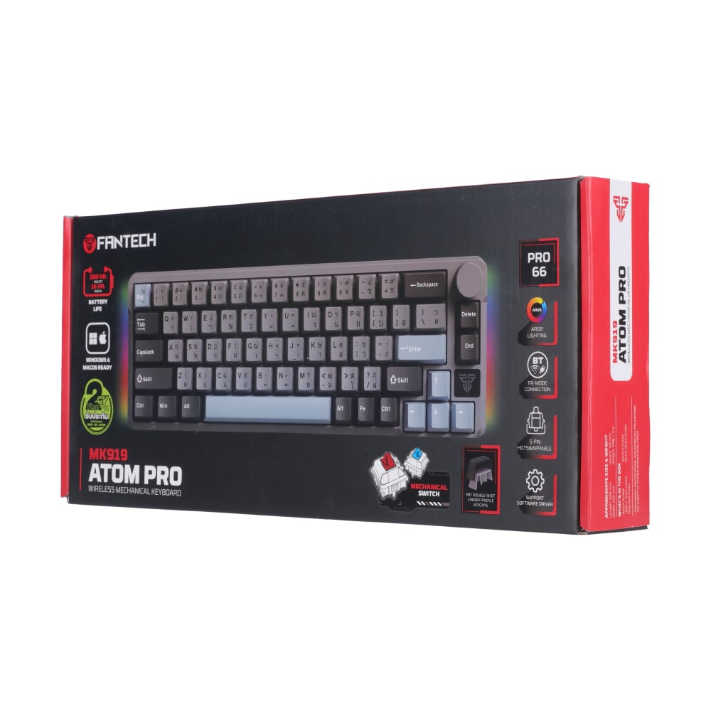 คีย์บอร์ด Fantech MK919 Wireless Mechanical Gaming Keyboard (EN/TH ...
